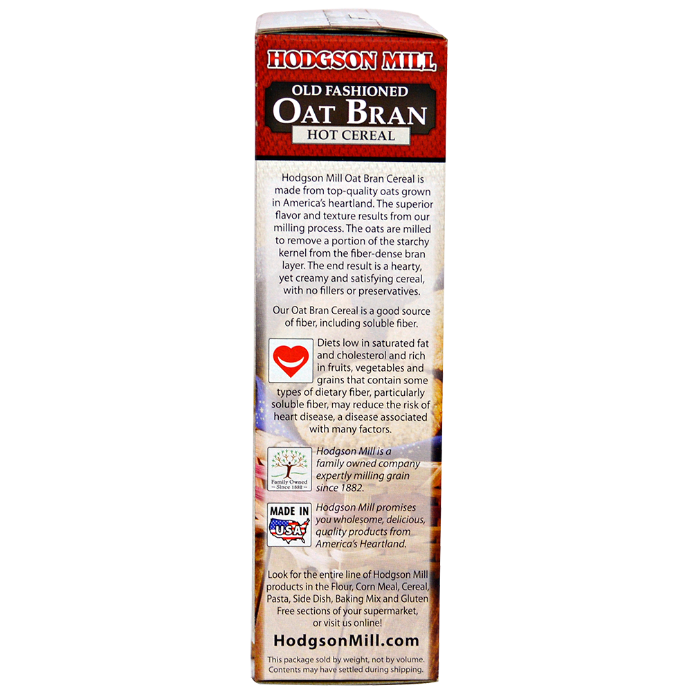 Oat Bran Cereal – Hudson River Foods